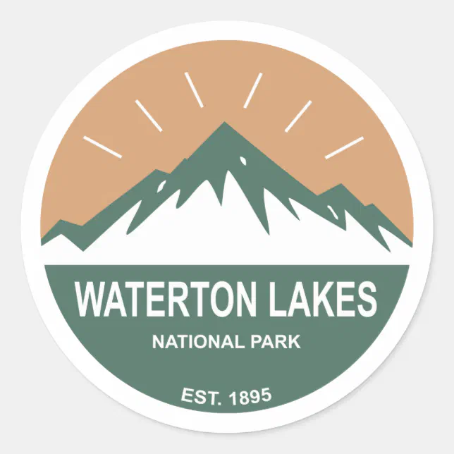 Waterton Lakes National Park Classic Round Sticker | Zazzle