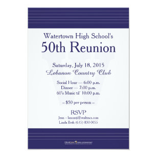 50th Class Reunion Invitations | Zazzle