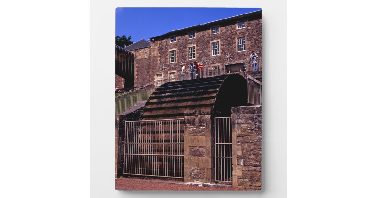 Waterwheel New Lanark Scotland Postcard Poster Plaque | Zazzle