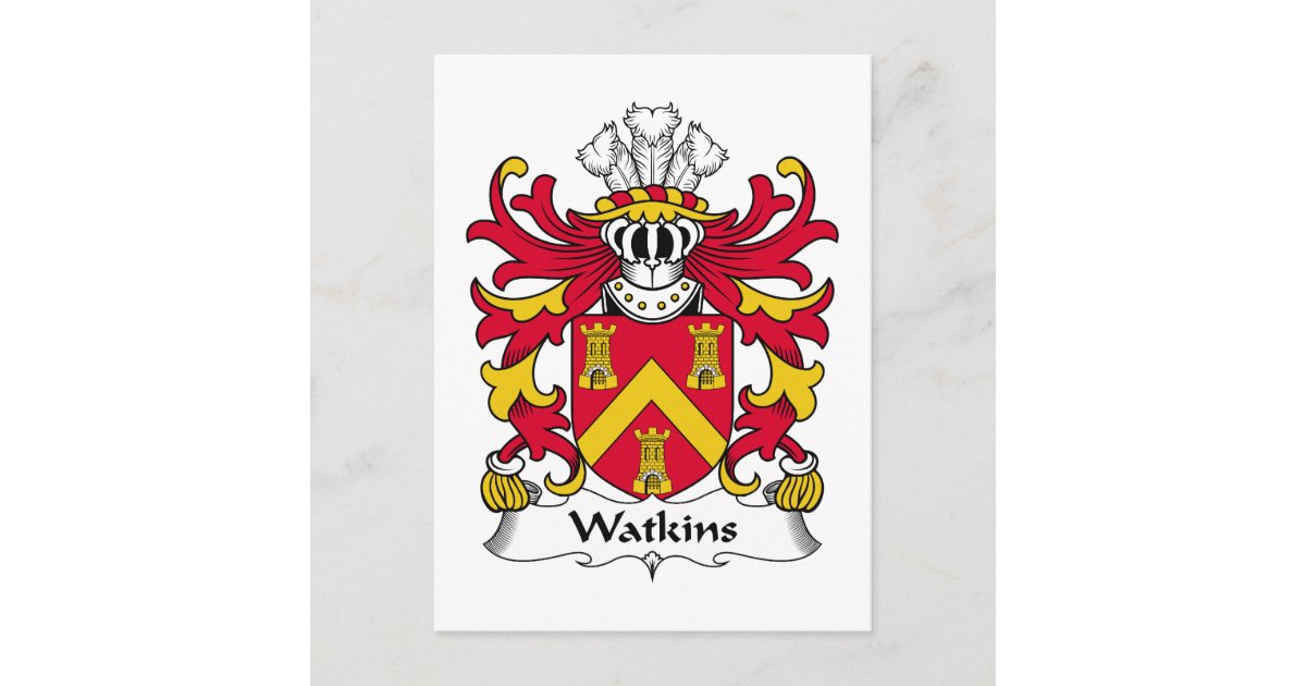 Watkins Family Crest Postcard | Zazzle