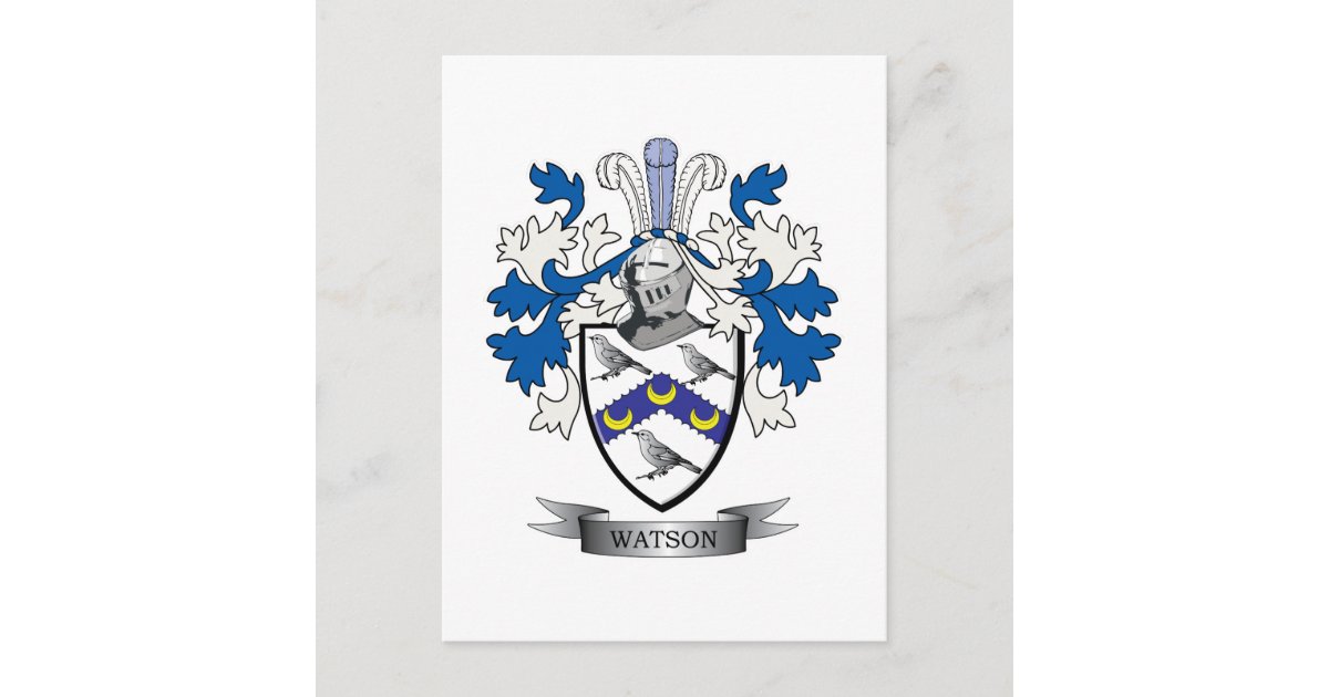 Watson Coat of Arms Postcard | Zazzle