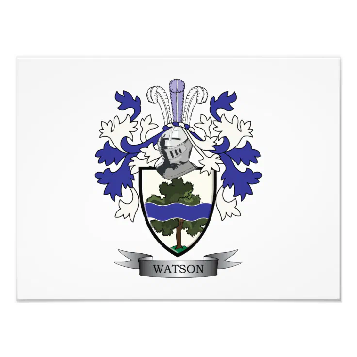 Watson Family Crest Coat of Arms Photo Print | Zazzle
