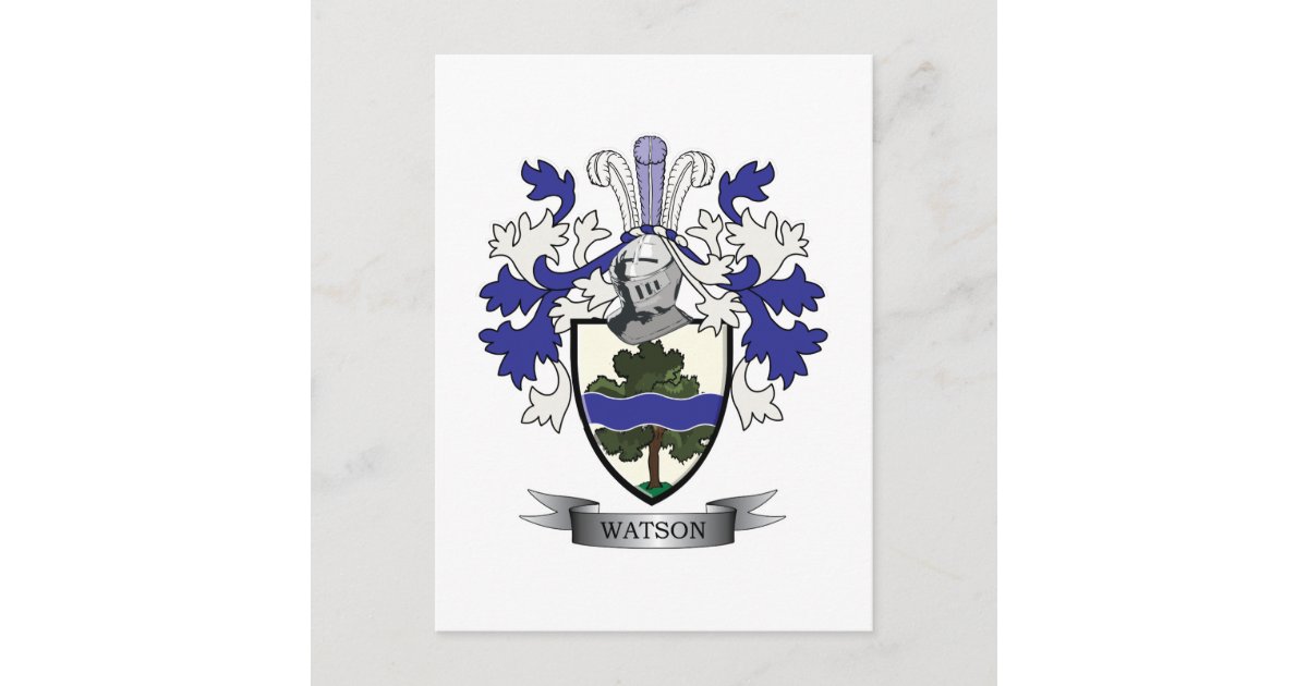 Watson Family Crest Coat of Arms Postcard | Zazzle