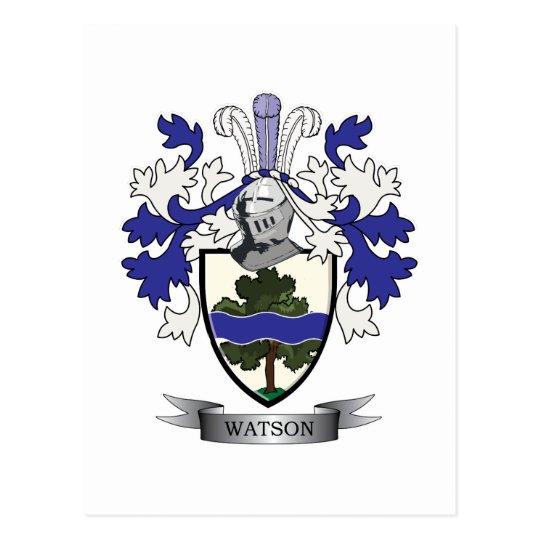 Watson Family Crest Coat of Arms Postcard | Zazzle.com