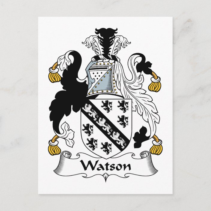 Watson Family Crest Postcard | Zazzle
