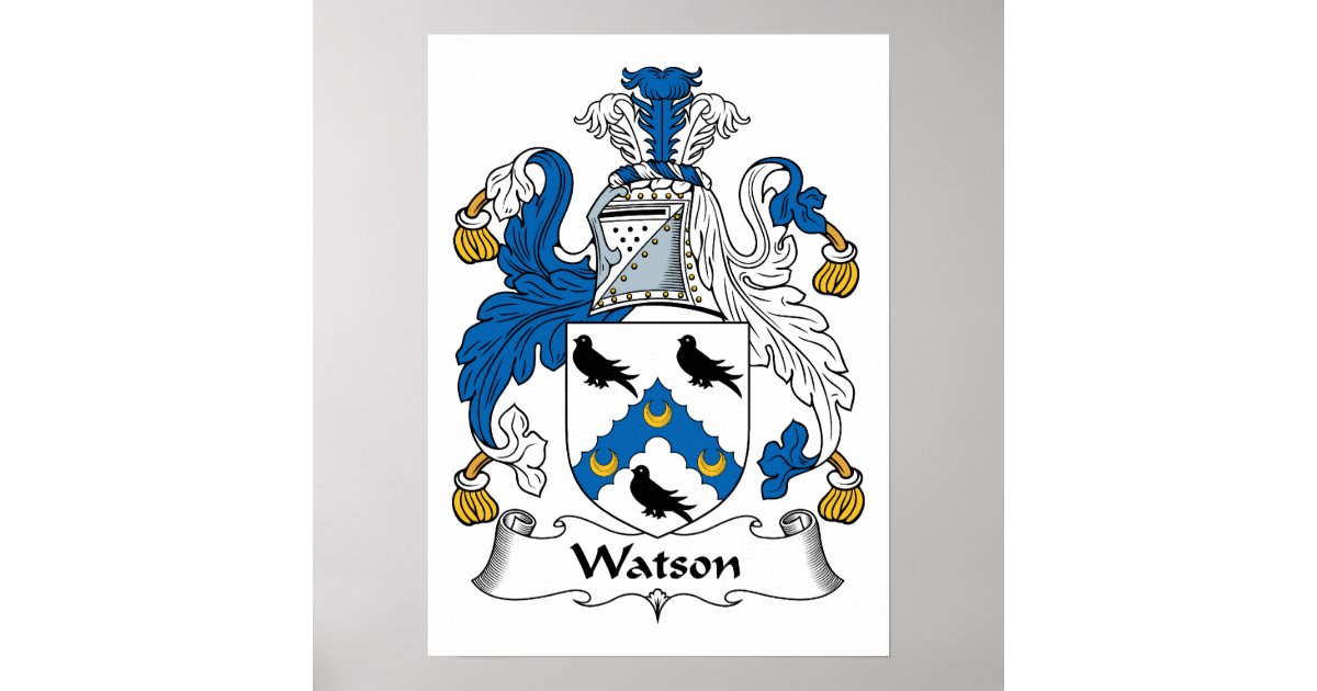 Watson Family Crest Poster | Zazzle