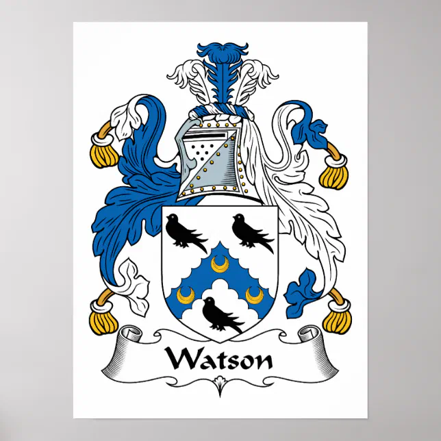 Watson Family Crest Poster | Zazzle