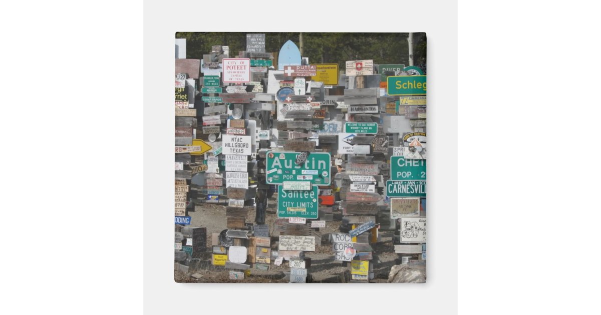 Watson Lake Sign Post Forest Magnet | Zazzle