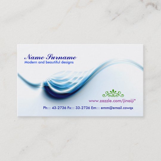 wave business card design | Zazzle.com