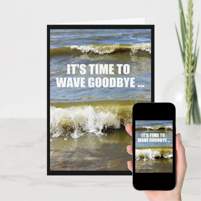 Wave Goodbye to Your Forties - Happy 50th Birthday Card | Zazzle