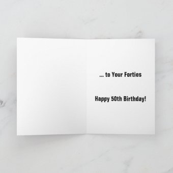 Wave Goodbye to Your Forties - Happy 50th Birthday Card | Zazzle