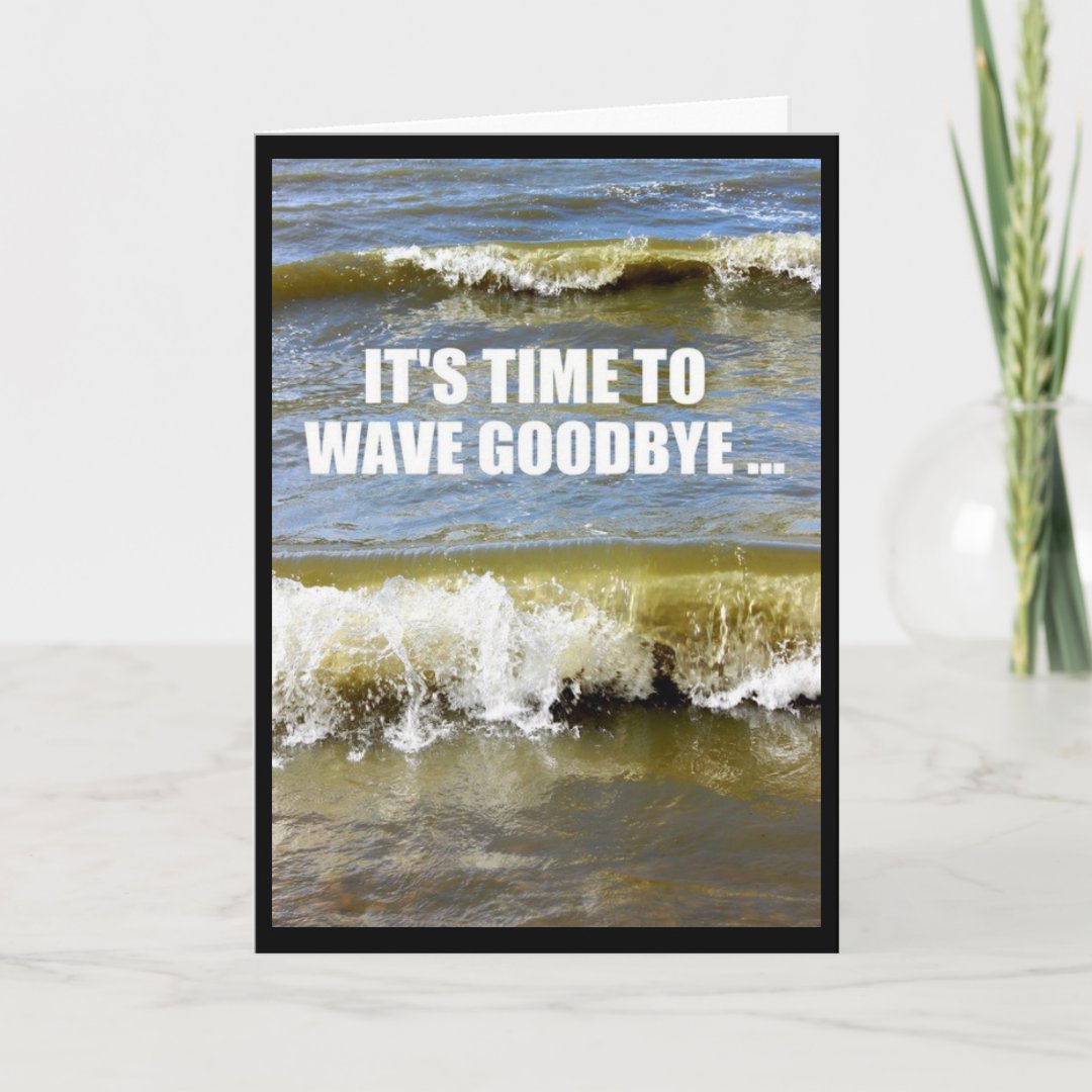Wave Goodbye to Your Forties - Happy 50th Birthday Card | Zazzle