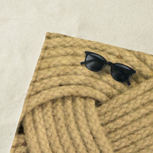 Wave Rope Ocean Plait Knot Boat Deck Beach Towel | Zazzle