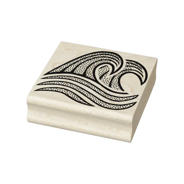 Wave Rubber Stamp | Zazzle