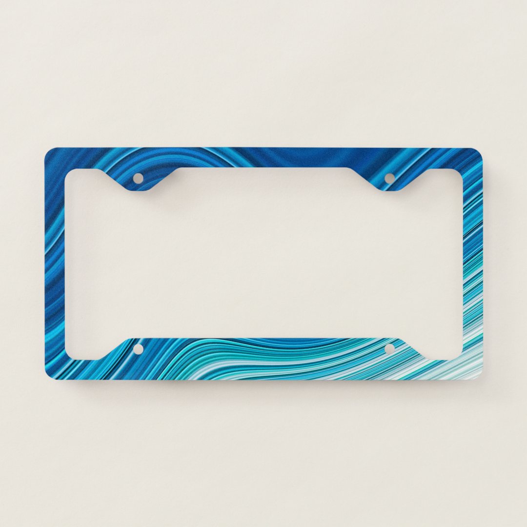 WAVES LICENSE PLATE FRAME | Zazzle