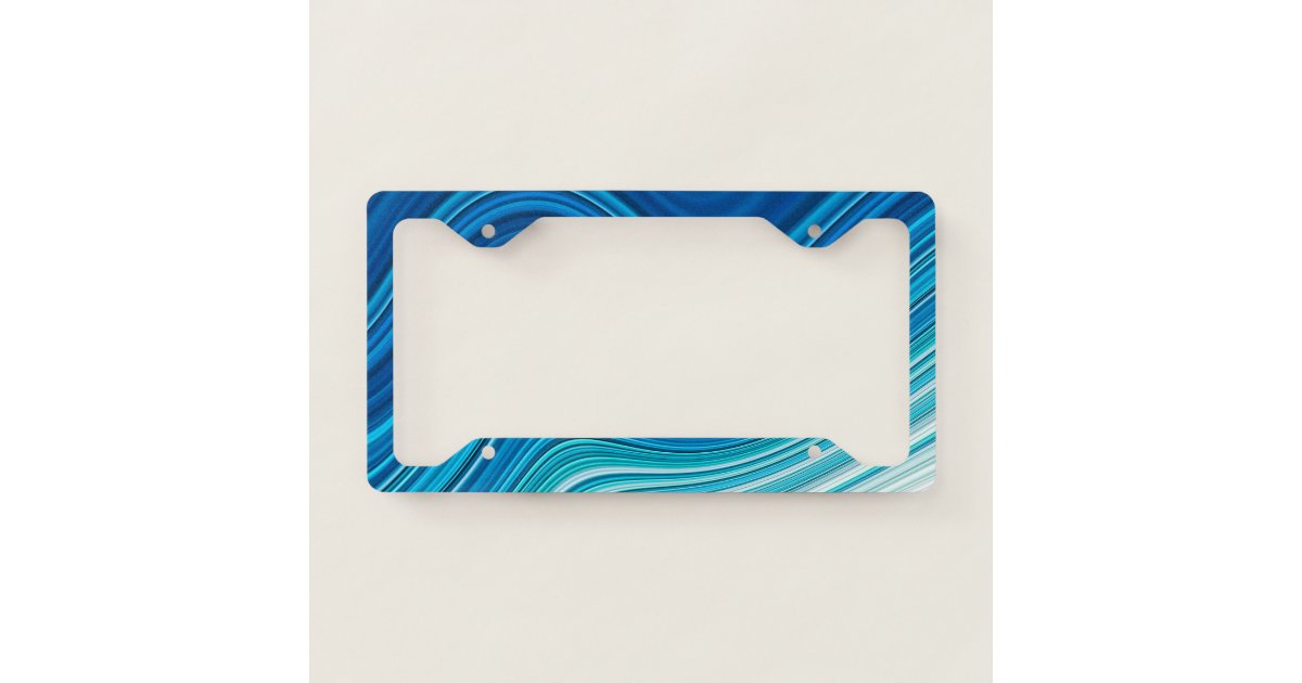 WAVES LICENSE PLATE FRAME | Zazzle
