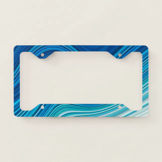 WAVES LICENSE PLATE FRAME | Zazzle