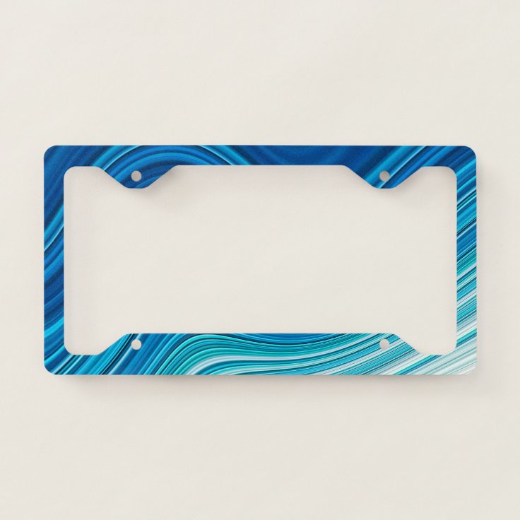 WAVES LICENSE PLATE FRAME | Zazzle