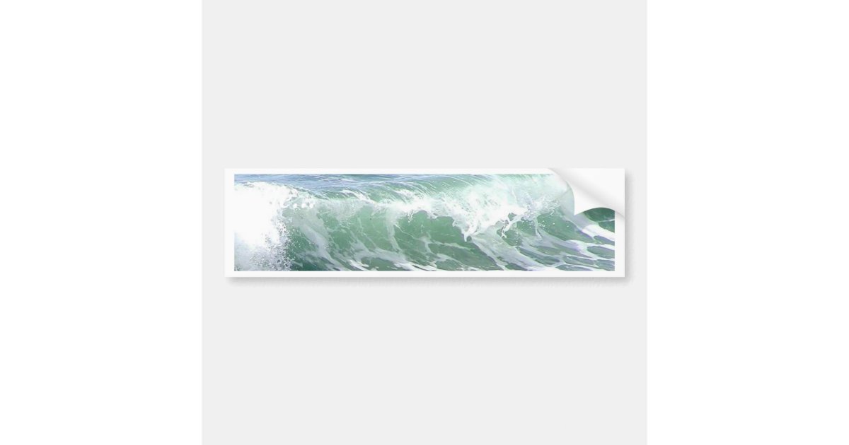 Waves Ocean Foam Water Bumper Sticker | Zazzle