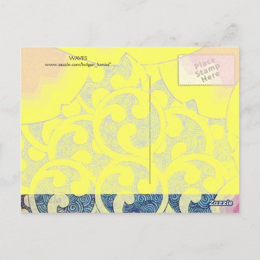 WAVES POSTCARD | Zazzle