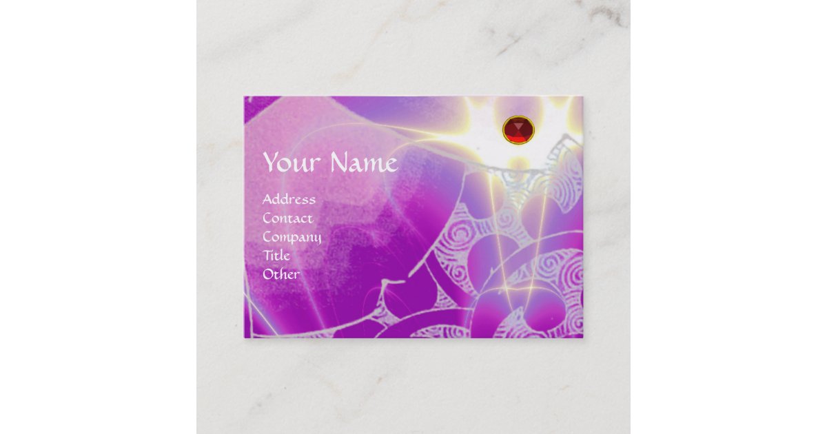WAVES Ruby Business Card | Zazzle