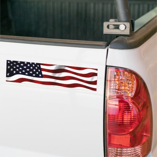 Waving American Flag Bumper Sticker | Zazzle