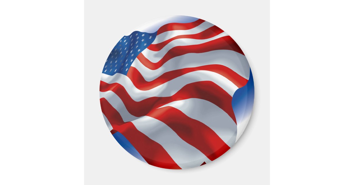 WAVING AMERICAN FLAG MAGNET | Zazzle