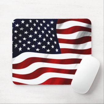 Waving American Flag Mouse Pad | Zazzle