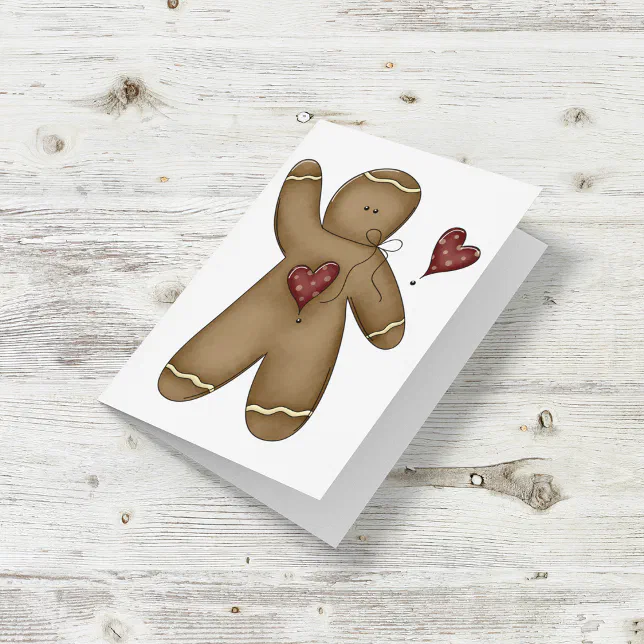 Waving Gingerbread Man Card | Zazzle