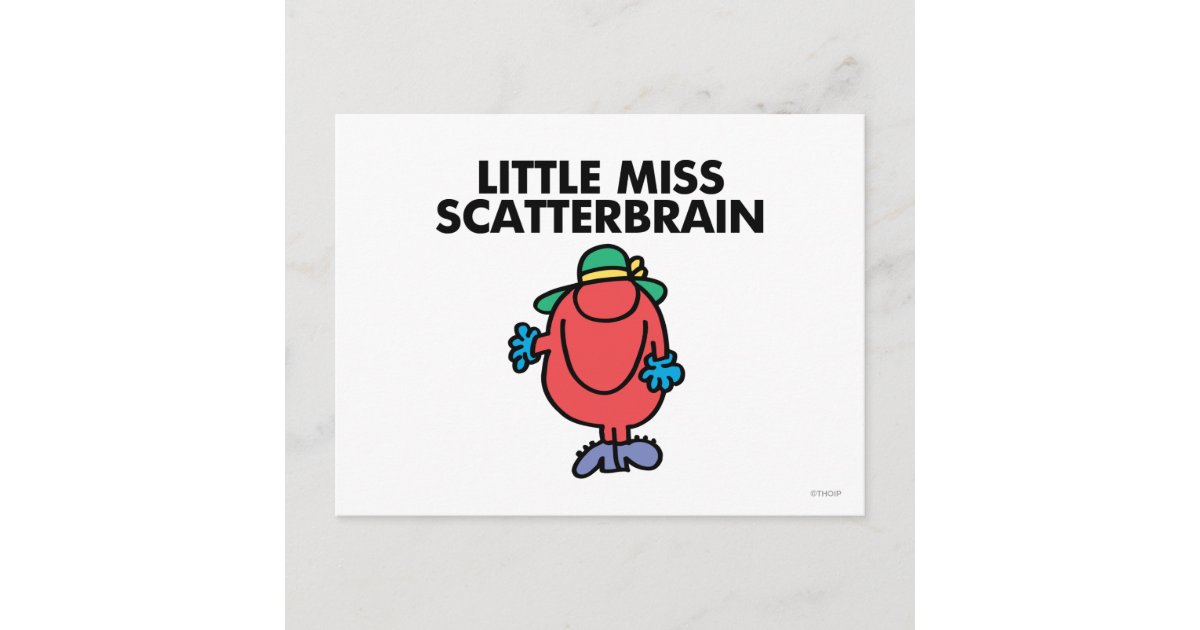 Waving Little Miss Scatterbrain Postcard | Zazzle.com