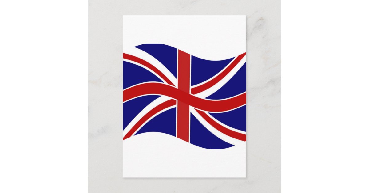 Waving Union Jack Postcard | Zazzle.com