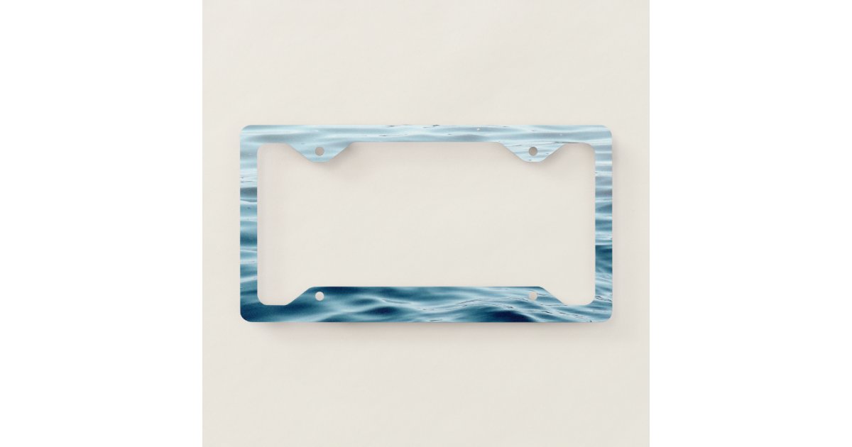 Waving water license plate frame | Zazzle