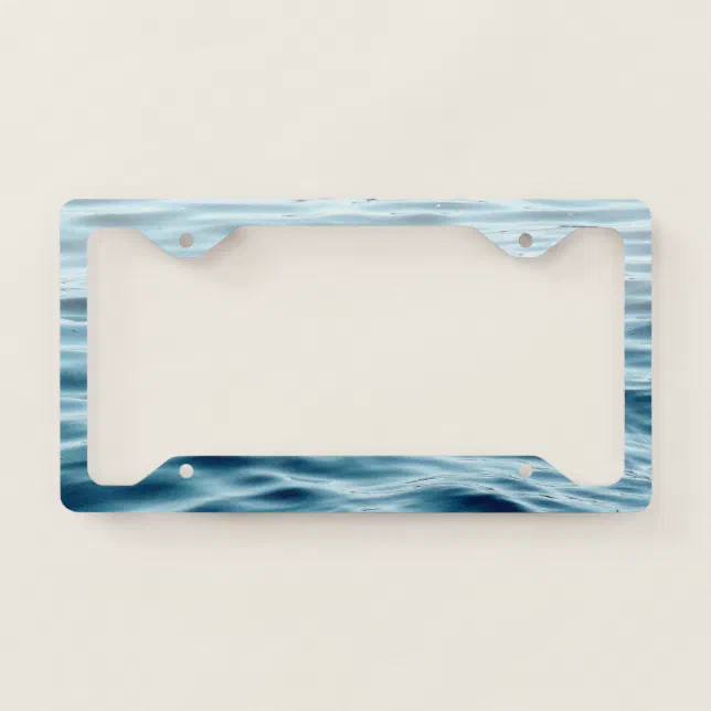 Waving water license plate frame | Zazzle