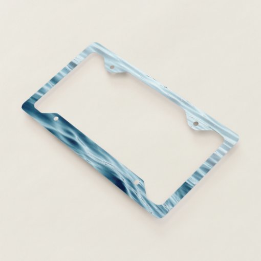 Waving water license plate frame | Zazzle