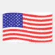 Wavy American flag Rectangular Sticker | Zazzle