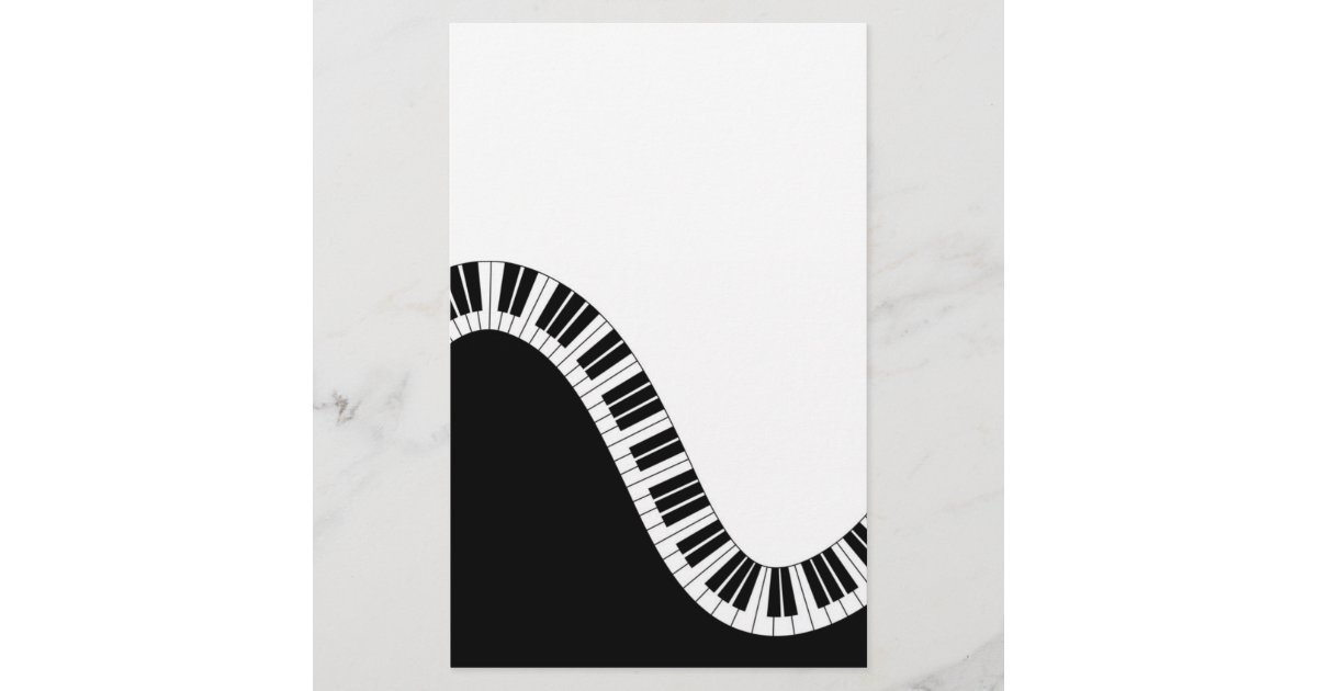 Wavy Curved Piano Keys Stationery | Zazzle Wavy Curved Piano Keys Stationery | Zazzle