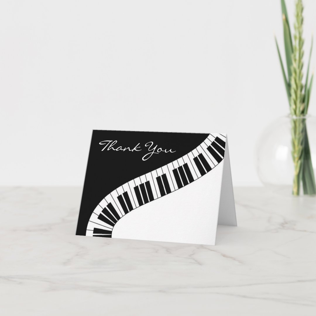 Wavy Curved Piano Keys Thank You | Zazzle Wavy Curved Piano Keys Thank You | Zazzle