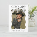 Wavy Edge Graduate Photo Modern Graduation Party Invitation | Zazzle