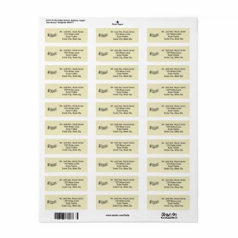 Wavy Music Notes Scale Address Labels | Zazzle