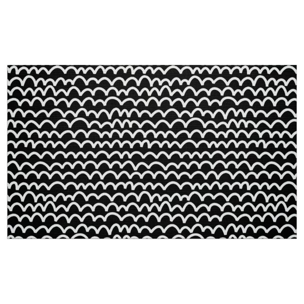 Modern Black and White Dalmatian Spots Pattern Fabric | Zazzle