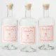 Wavy Pink Pastel Drink me Lovepotion Wedding Liquor Bottle Label | Zazzle