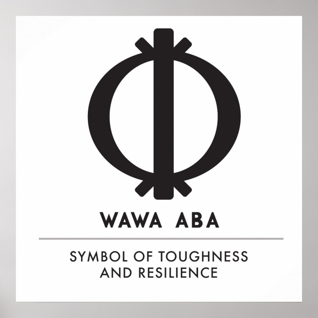 Wawa Aba | Symbol of Toughness and Resilience Poster | Zazzle