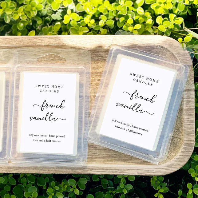 Wax Melts Label 3x2" Sticker | Zazzle