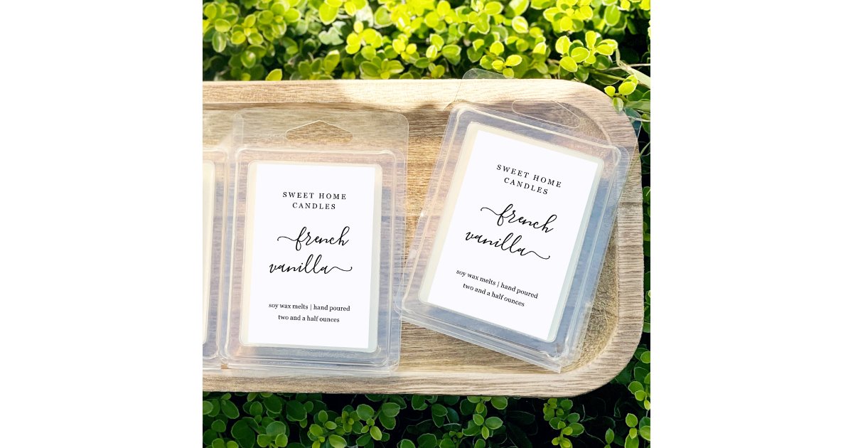 Wax Melts Label 3x2" Sticker | Zazzle