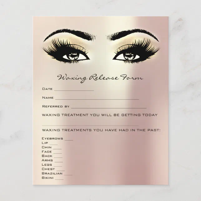Waxing Depilation Liability Waiver Release Form 1 Flyer | Zazzle