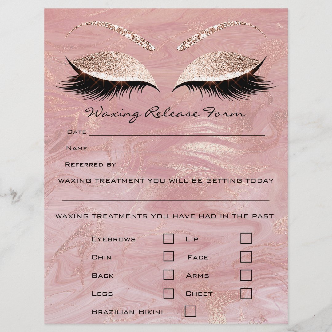 Waxing Depilation Liability Waiver Release Form Flyer | Zazzle