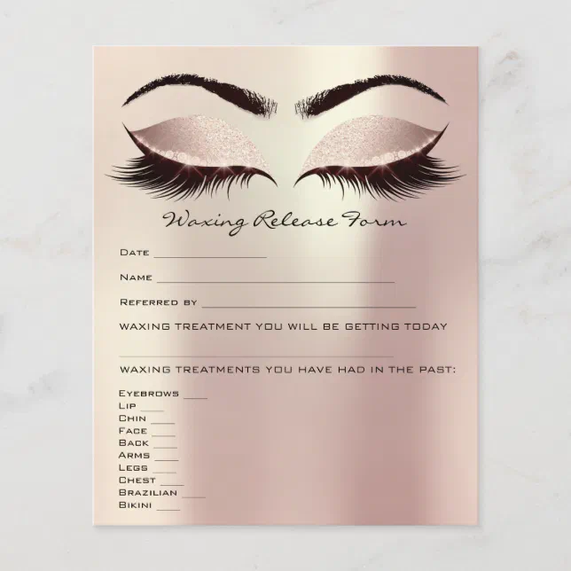 Waxing Depilation Liability Waiver Release Form Flyer | Zazzle