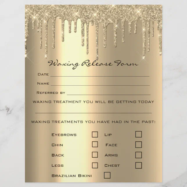 Waxing Depilation Liability Waiver Release Form Wo Flyer | Zazzle