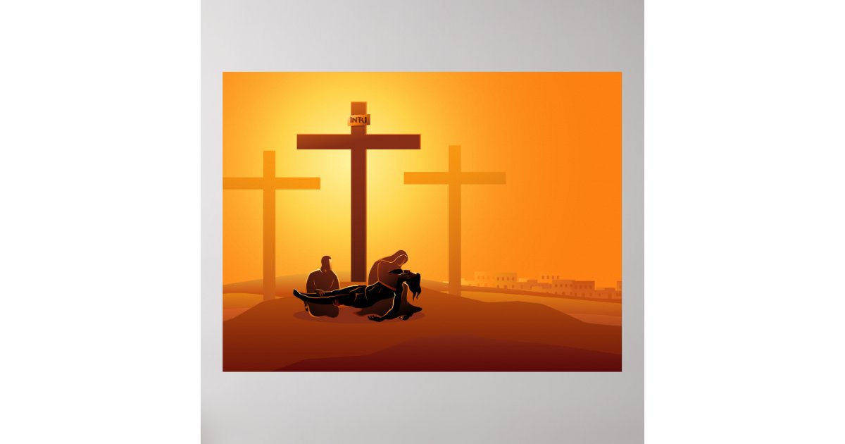 Way of the Cross 13th Station Poster | Zazzle
