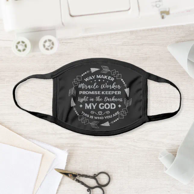 Waymaker, Promise Keeper, Light in Darkness God Face Mask | Zazzle